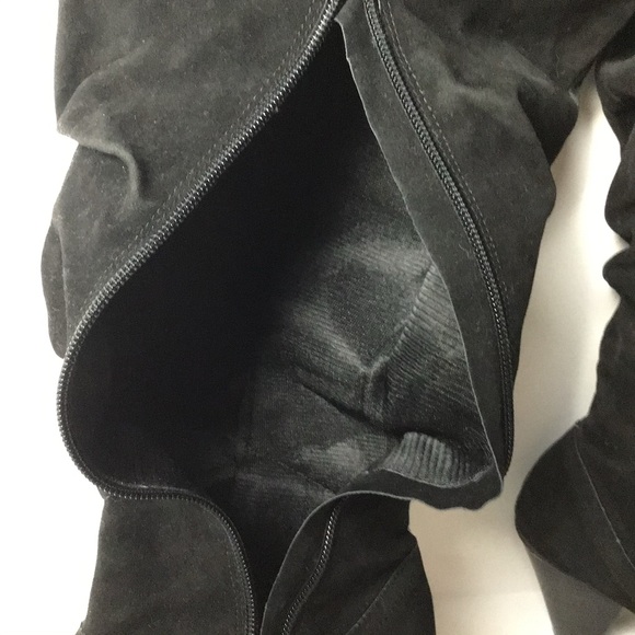 Starbright | Shoes | Vintage Starbright Black Suede Knee High Western ...